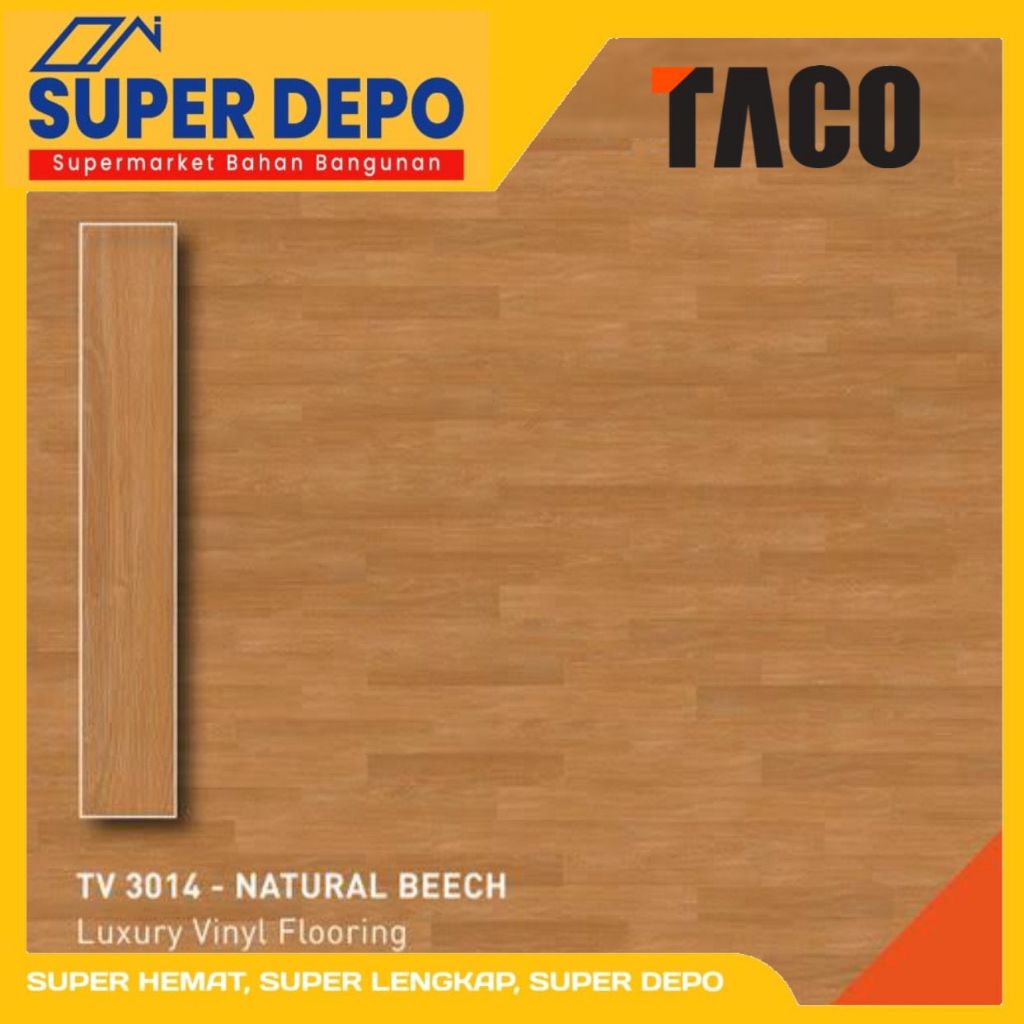 Jual LANTAI VINYL TACO VINYL 3MM TV-3014 NATURAL BEACH | Shopee Indonesia