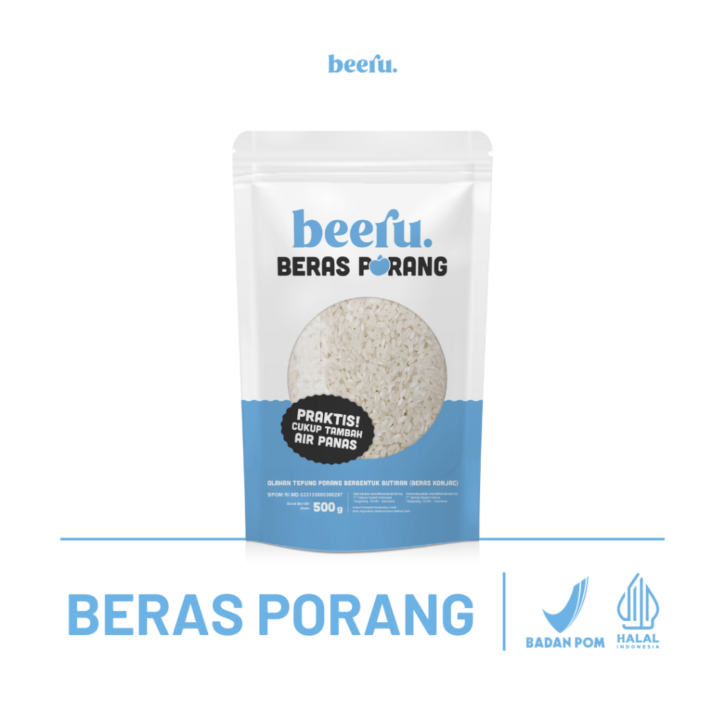 Jual Beeru Beras Porang Pouch 500 gram - Shirataki Konjac Rice | Shopee ...