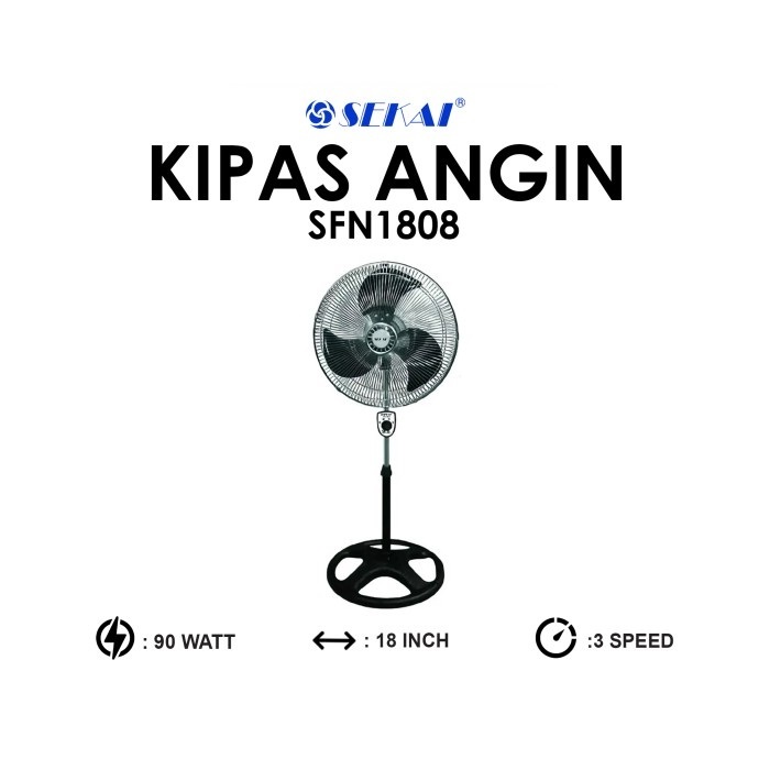 Jual Sekai SFN1808 Kipas Angin Tornado Stand Fan Industrial Fan 18 inch SFN 1808 | Shopee Indonesia