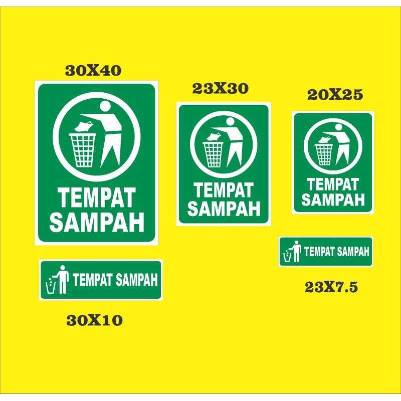 Jual STIKER TEMPAT SAMPAH 23X7,5CM | Shopee Indonesia