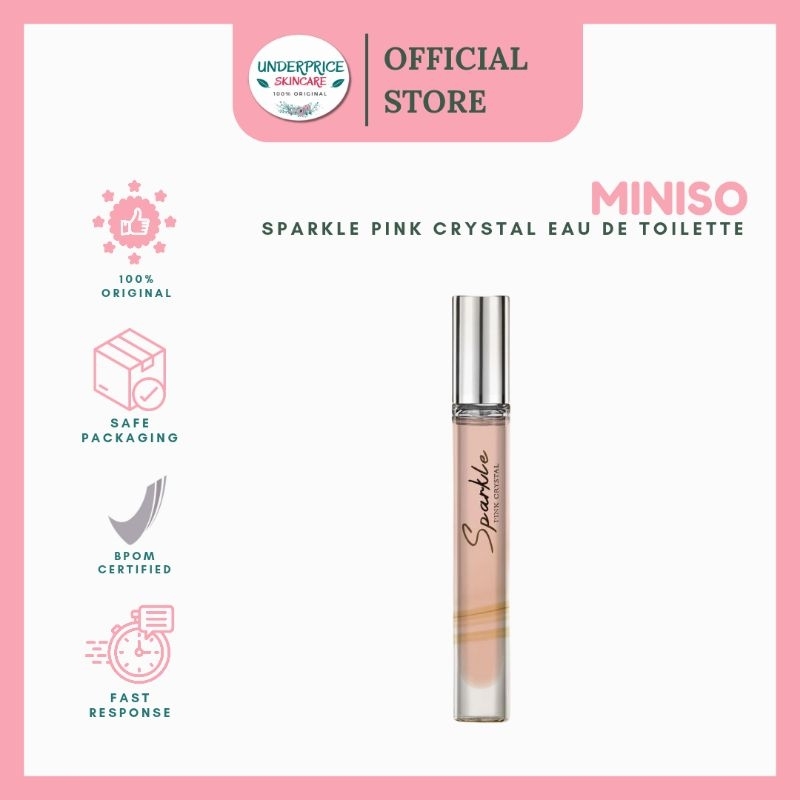 Jual MINISO Sparkle Pink Crystal Eau De Toilette 10ml | Shopee Indonesia