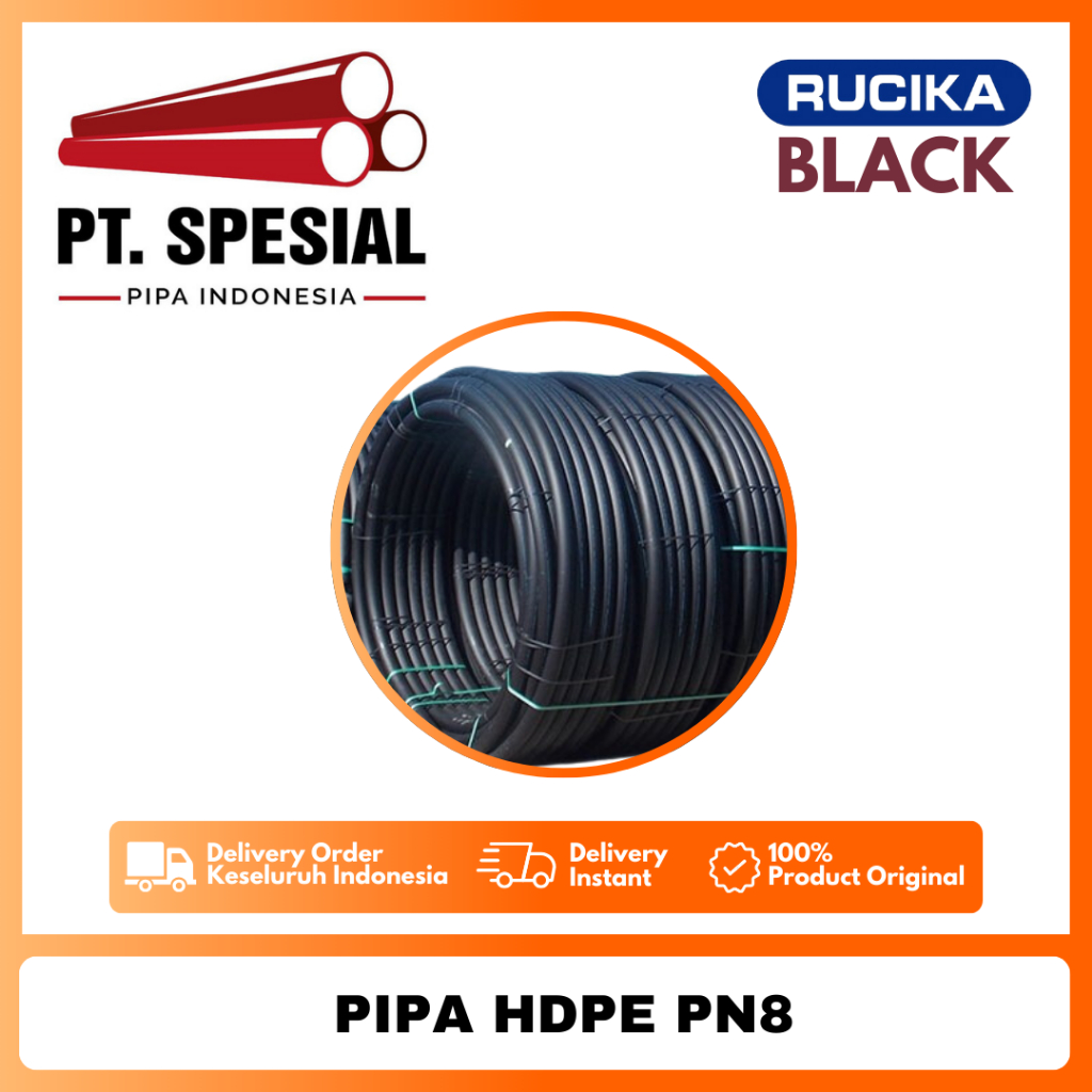 Jual Pipa HDPE PN8 DN160 - 6" Rucika Roll 6 Meter - 10 | Shopee Indonesia