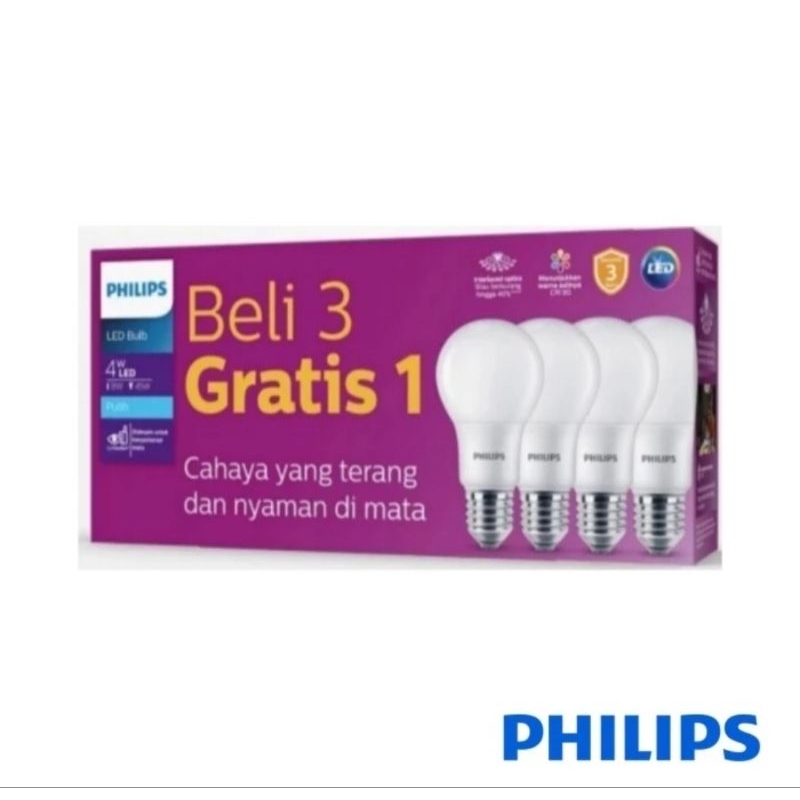 Jual Lampu Led Bulbs Philips 4w 6w 8w 10w 12w 14.5w Watt Multipack My Care | Shopee Indonesia