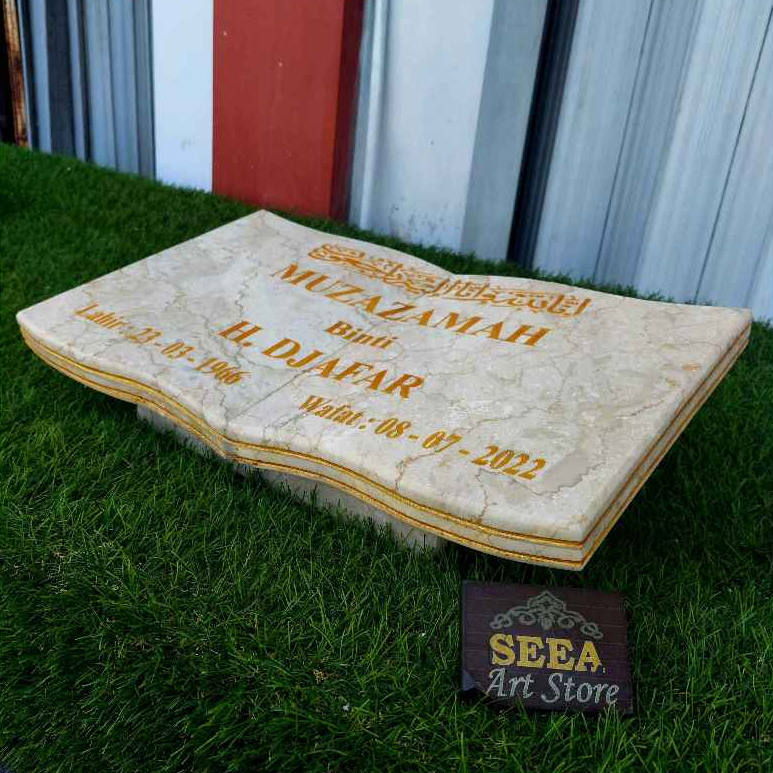 Jual SEEA ART - BATU NISAN MARMER ALAM ASLI 30X50 20X30+ PACKING KAYU ...