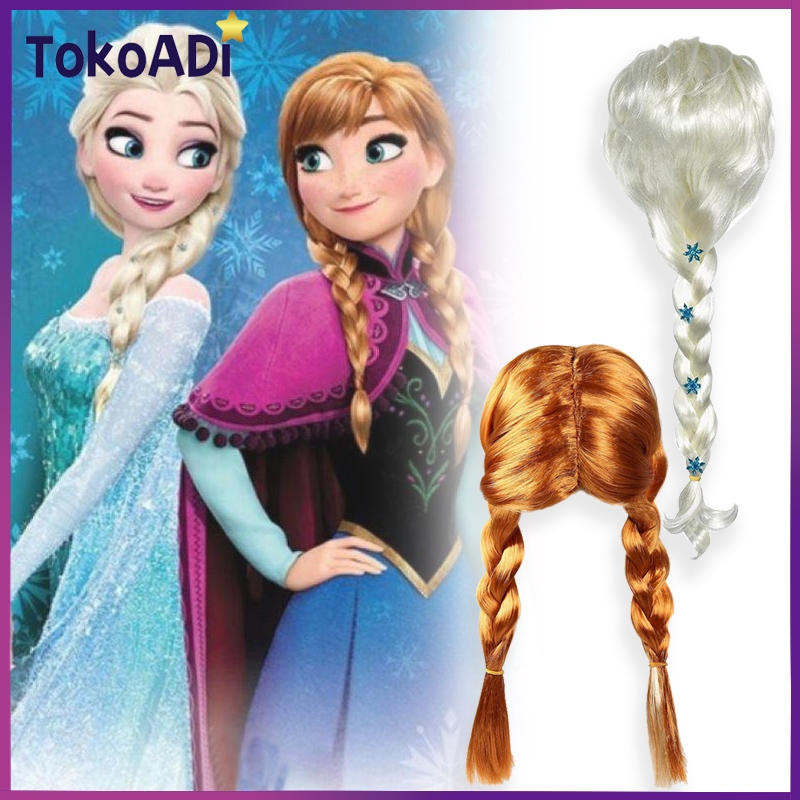 Jual Wig Elsa Frozen Wig Rambut Palsu Anak Karakter Princess Anna Ana ...