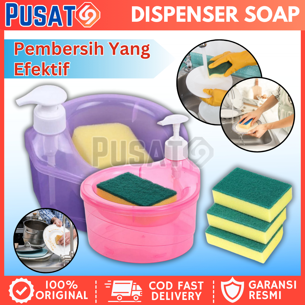 Jual Tempat Wadah Sabun + Spons Cuci Piring Model Bulat & Persegi ...