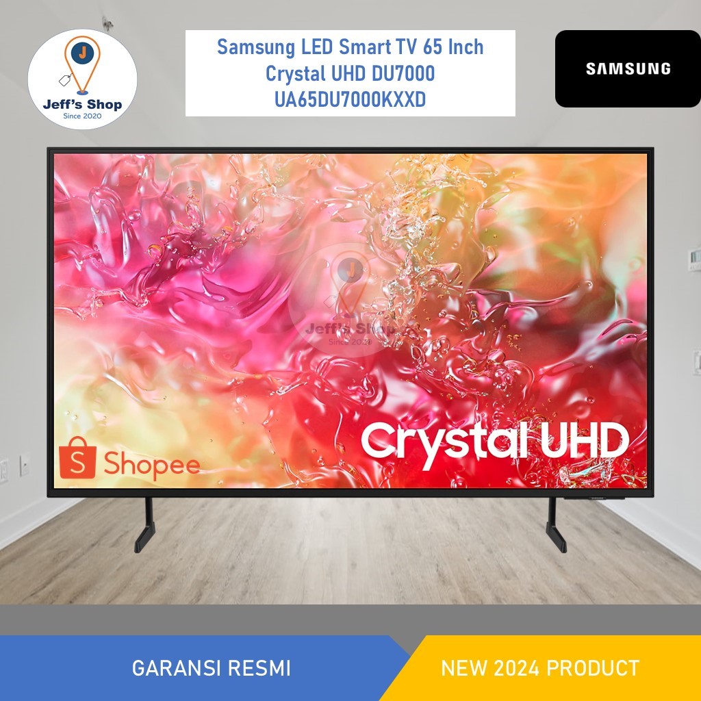 Jual Samsung Smart TV 65 inch Crystal UHD 4K UA65DU7000K [NEW 2024] | Shopee Indonesia