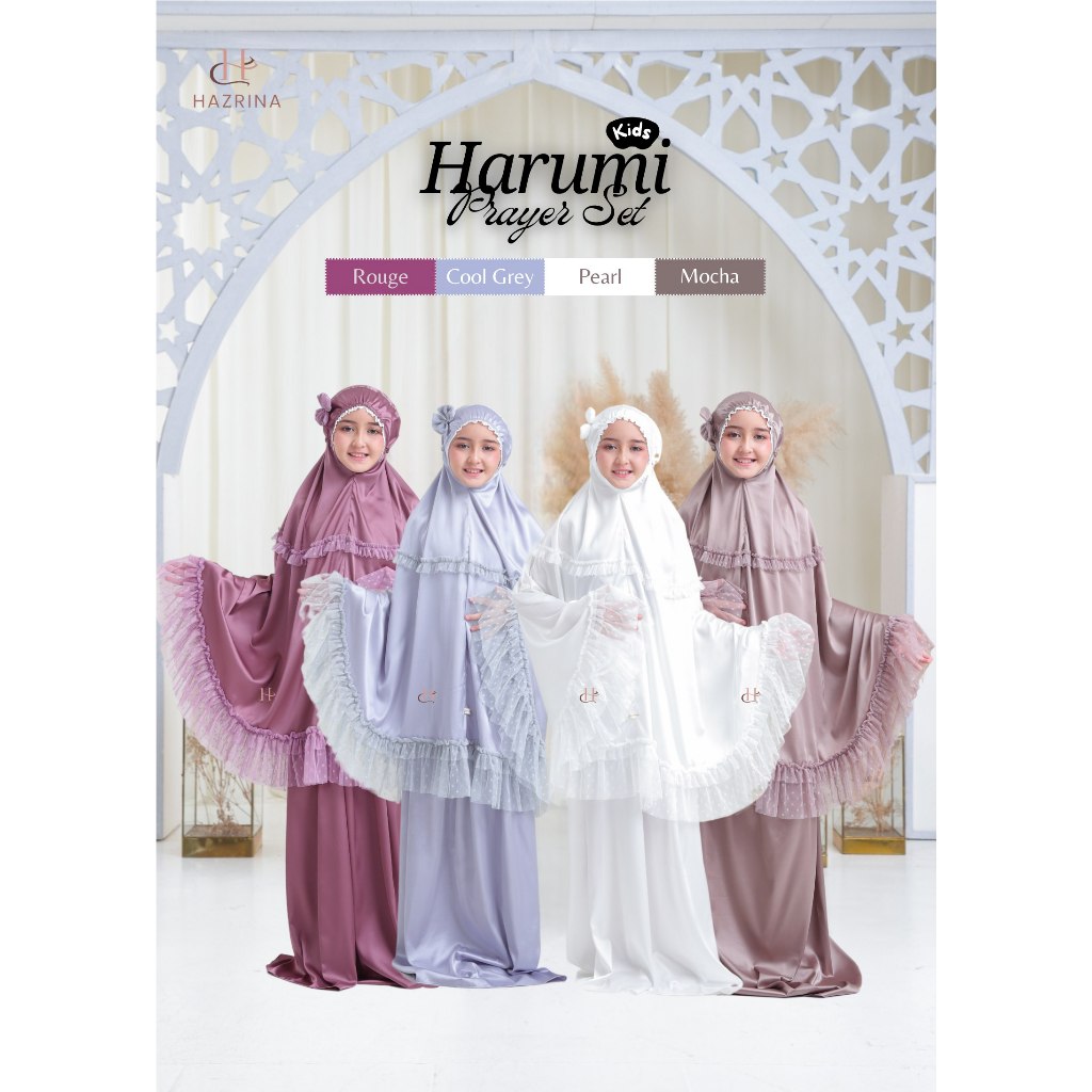 Jual Harumi Prayer Set Kids By Hazrina | Mukena Anak Terbaru Bahan Silk ...