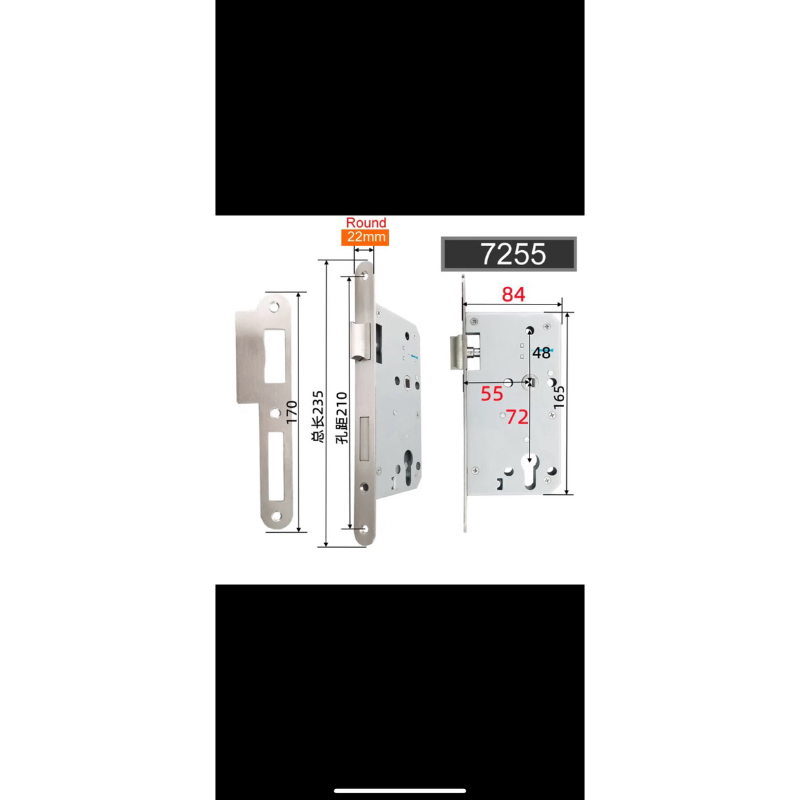 Jual lock body mortise lidah kunci pintu mesin pintu kayu besi mortise ...