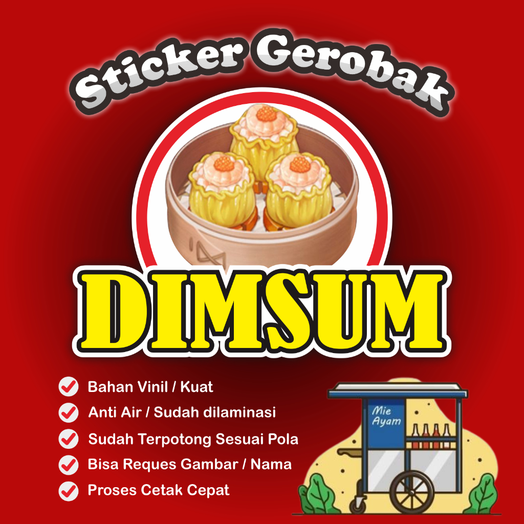 Jual Sticker Gerobak, Sticker Etalase, Sticker Nama Usaha, Sticker ...