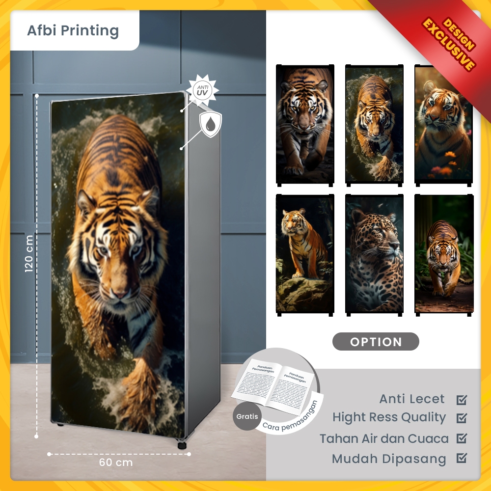 Jual Stiker Kulkas 1 Pintu / Sticker Mesin Pendingin 2 pintu Motif ...