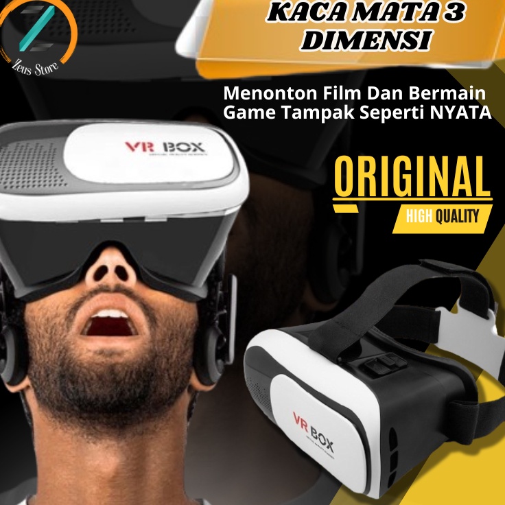 Jual Booming Kacamata VR Box 3D Kaca Mata 3 Dimensi Untuk Nonton TV Handphone Game Reality ...