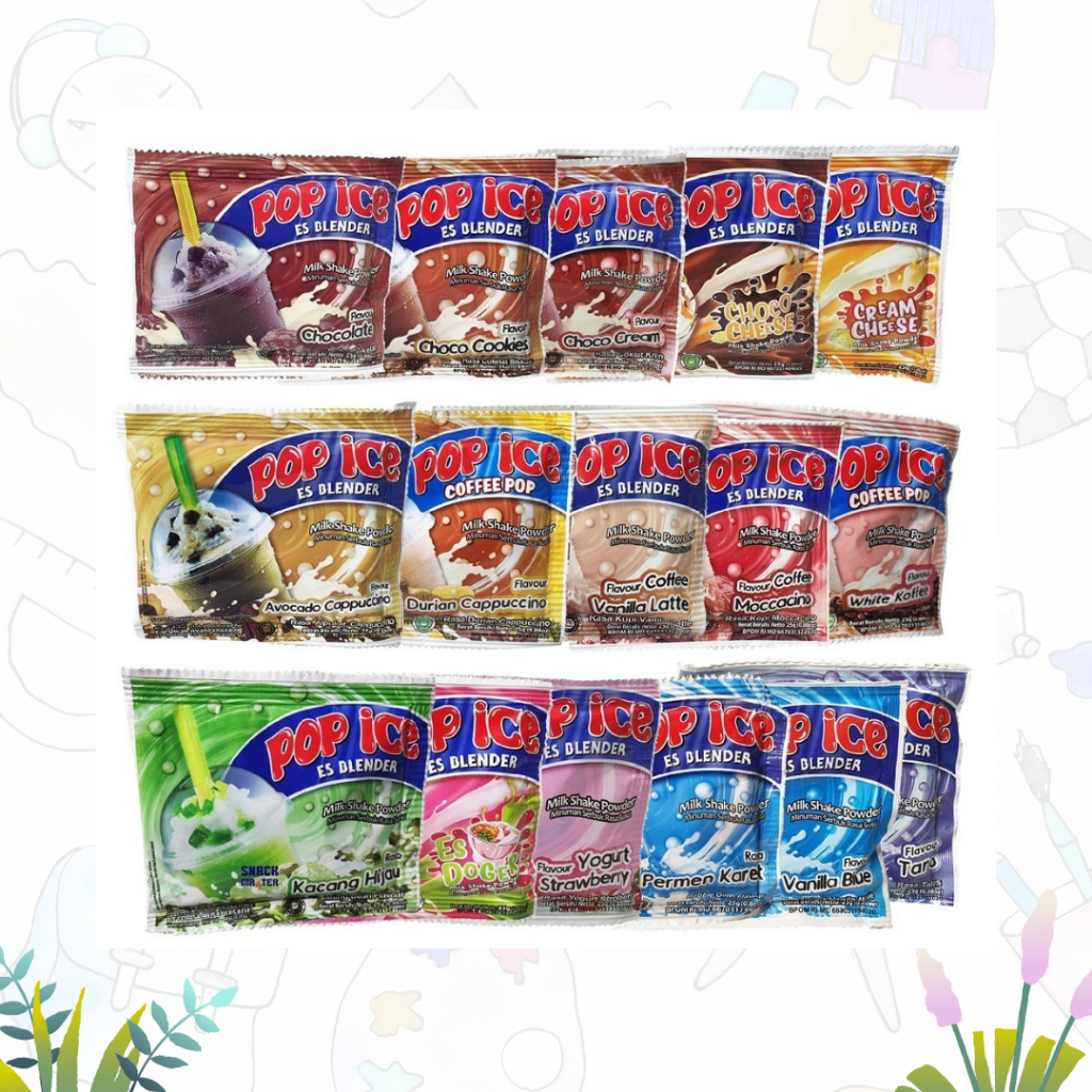 Jual Pop Ice Minuman Serbuk Rasa 10x25gr (Renceng) | Shopee Indonesia