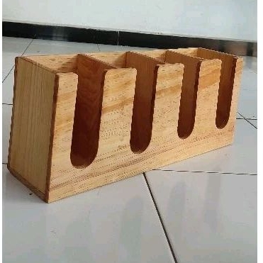 Jual Rak Tempat Gelas Cup Kopi dari Kayu Pinus Pilihan (Isi 4, Ukuran ...