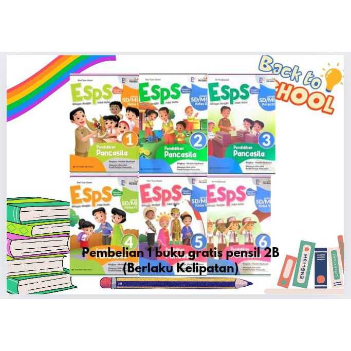 Jual ESPS PENDIDIKAN PANCASILA kurikulum merdeka SD/MI KELAS 1 2 3 4 5 6 PENERBIT ERLANGGA ...