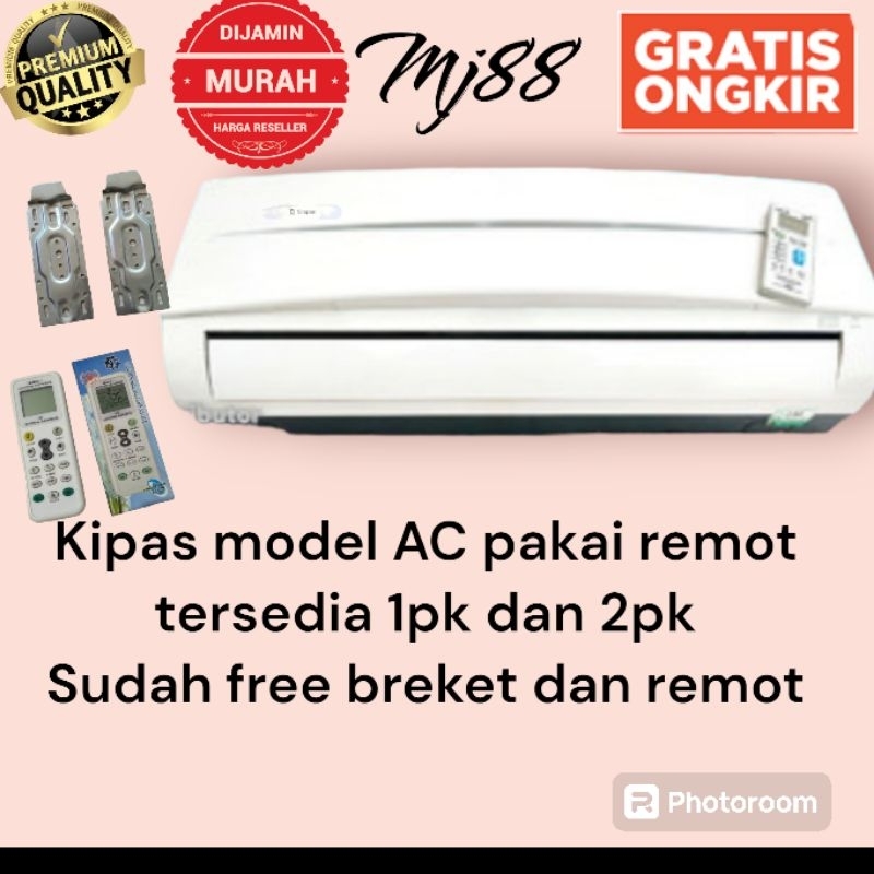 Jual KIPAS ANGIN MODEL INDOOR AC PAKAI REMOTE /KIPAS ANGIN MODEL AC ...