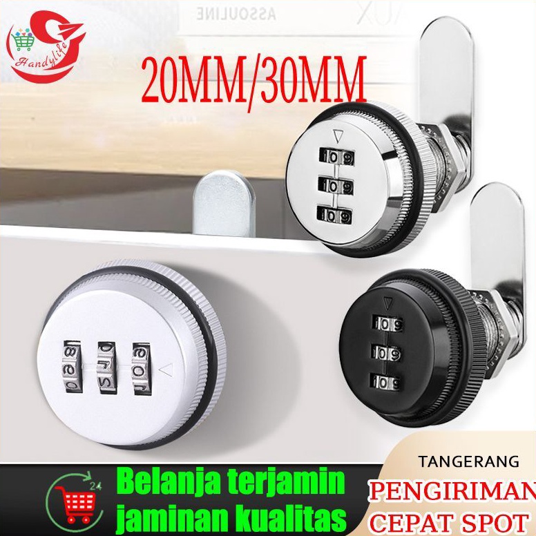 Jual Harga TERMURAAH Cam Lock Gembok Kabinet Kombinasi 3 Digit Kunci ...