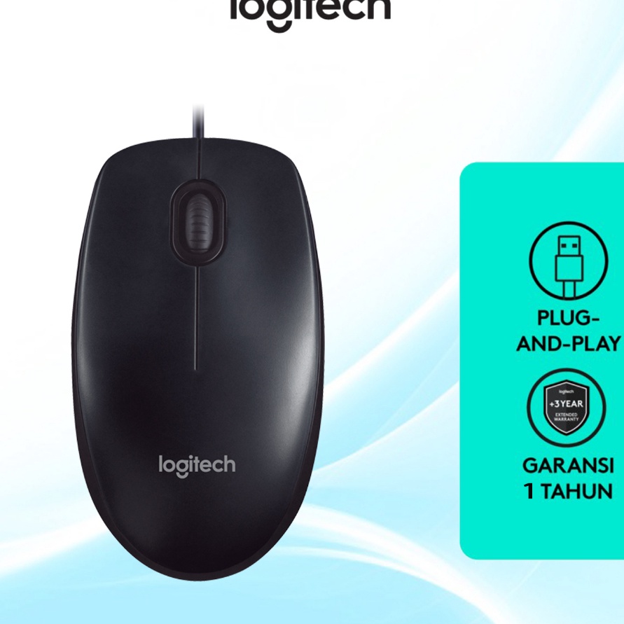 Jual KP8 Logitech M9 Mouse Kabel Wired USB Optical Sensor Garansi 1 ...