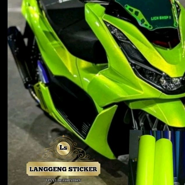 Jual Stiker skotlet hijau muda glossy scotlite motor hijau stabilo ...