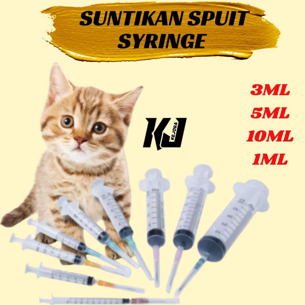 Jual Suntikan Spuit Syringe 2ml 3ml 5ml 10ml 20ml 30ml 50ml Pipet Hewan ...