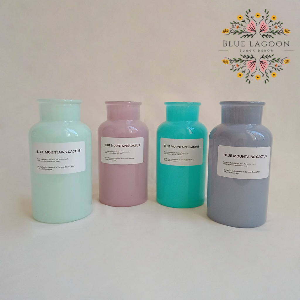 Jual Vas Bunga Pot Kaca Pastel Candy Color Flower Glass Dekorasi Kamar ...