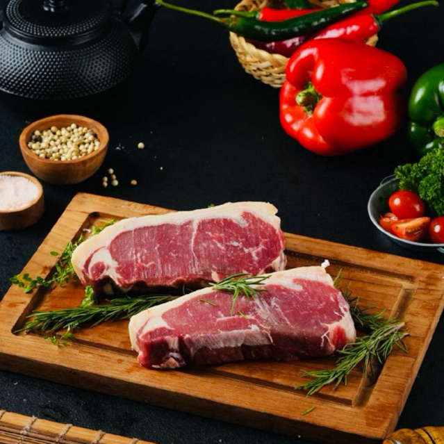 Jual Daging Beef Steak AUST Striploin / Sirloin Grade A 200gr / 1KG ...