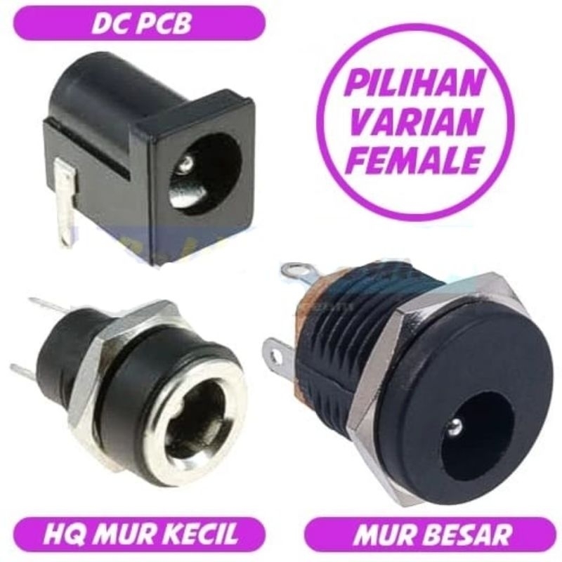 Jual Soket Jack DC 5.5×2.1mm Female Mount DIP PCB Power Socket Plug In ...