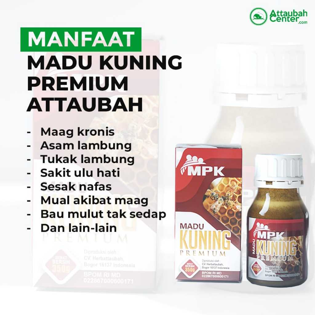 Jual MADU LAMBUNG MADU KUNING PREMIUM ATTAUBAH 350GR | Shopee Indonesia