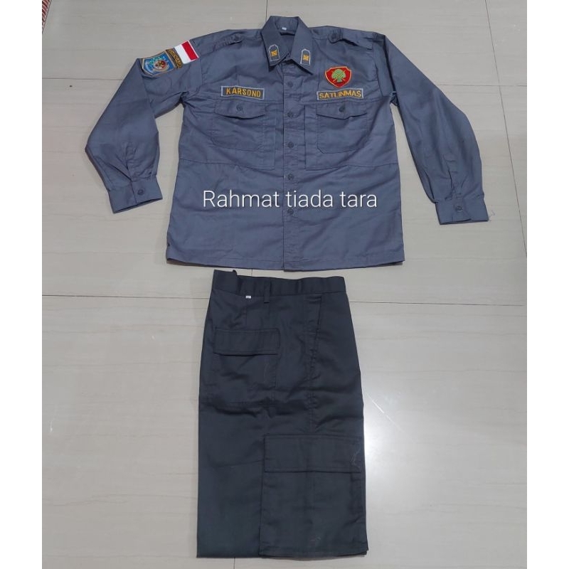 Jual SERAGAM LINMAS TERBARU,SERAGAM LINMAS ABU2,BAJU LINMAS+NAMA ...