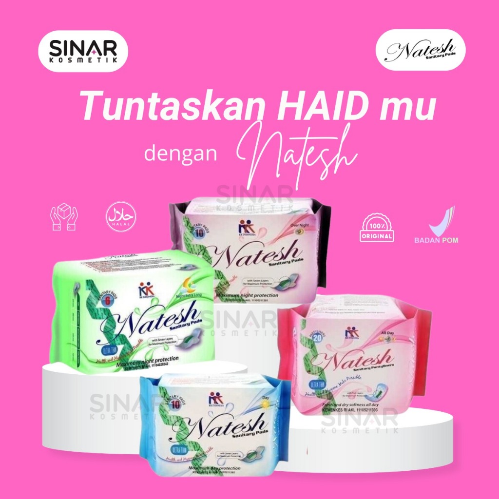 Jual Natesh Sanitary Pads - Pembalut Day & Night - Pantyliner Natesh ...