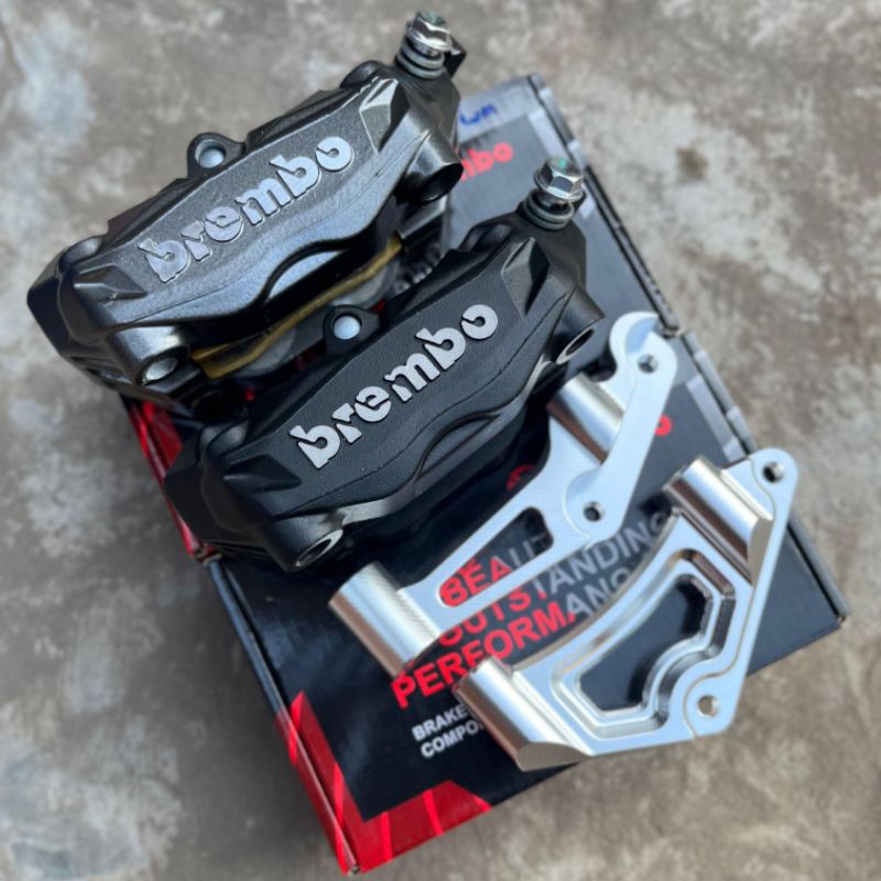 Jual KALIPER BREMBO M432 IMPORT DETAIL GRADE A MIRIP ORIGINAL SET BREKET NINJA,MEGAPRO IMPORT ...