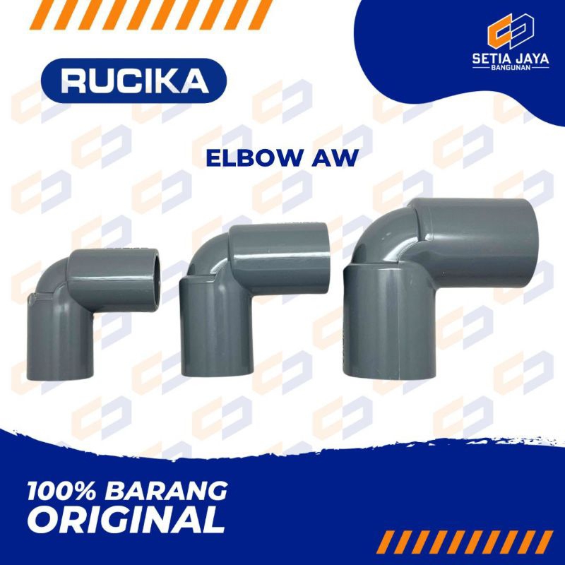 Jual Elbow / Knee / Knie Rucika PVC 1/2 / 3/4 / 1 Inch AW | Shopee Indonesia