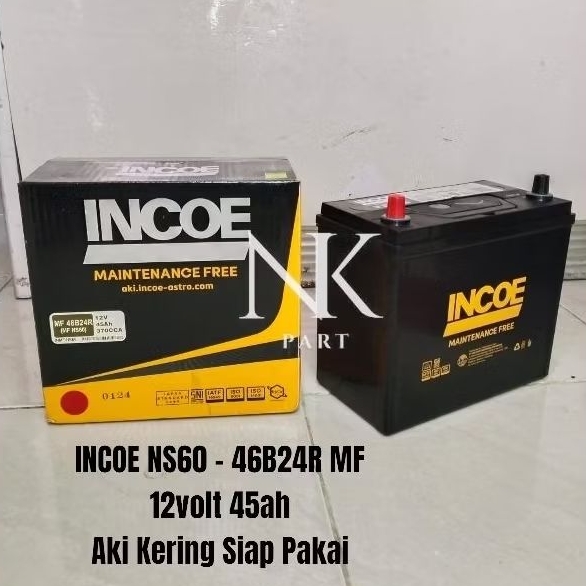 Jual Aki Mobil Toyota Avanza, Rush, Starlet, Raum INCOE NS60 MF 45Ah 12Volt | Shopee Indonesia