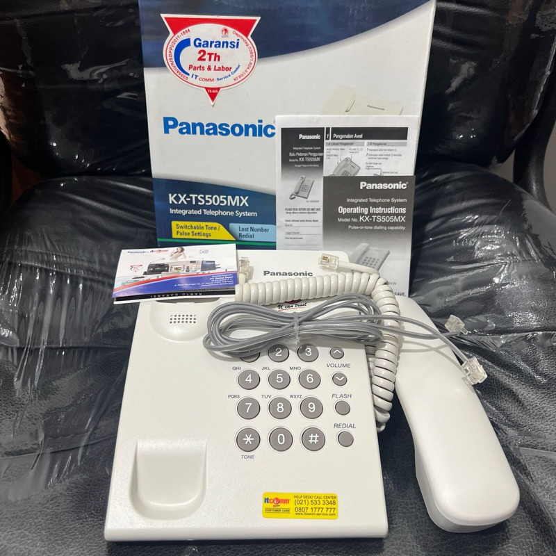 Jual Telepon Rumah Panasonic KX-TS505MX (Putih/White) Original | Shopee ...