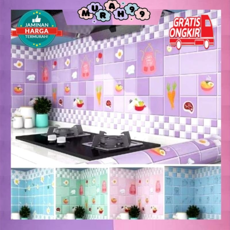 Jual Wall Sticker Dapur Anti Air / Sticker Dinding Minyak 60Cm x 3M ...