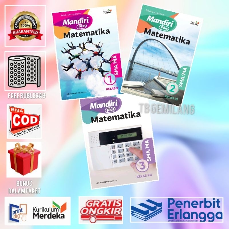 Jual Buku MANDIRI PLUS MATEMATIKA SMA/MA Kelas 10 11 12 KM Merdeka Erlangga | Shopee Indonesia