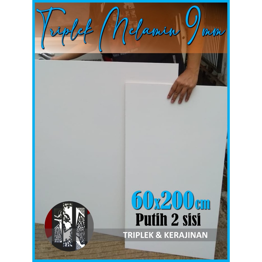 Jual Triplek Melamin Putih 9mm 60x200 cm (2 Muka | Doff-Glossy) 9 mm 60 ...