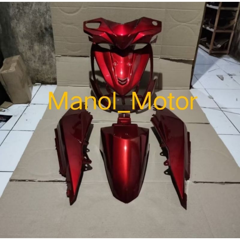 Jual Fullset body Honda beat fi 2013-2017 stater kasar full merah tanpa ...