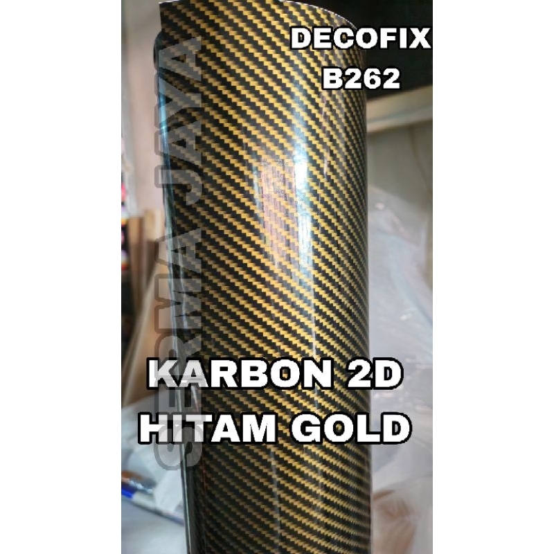 Jual Sticker Stiker Carbon Gold Hitam L. 152cm P. 1 meter Karbon Gold ...