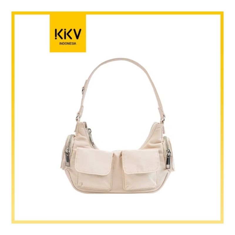 Jual Tas KKV - nomie nomie Tas Bahu Nilon Multipocket (Hijau/Putih ...