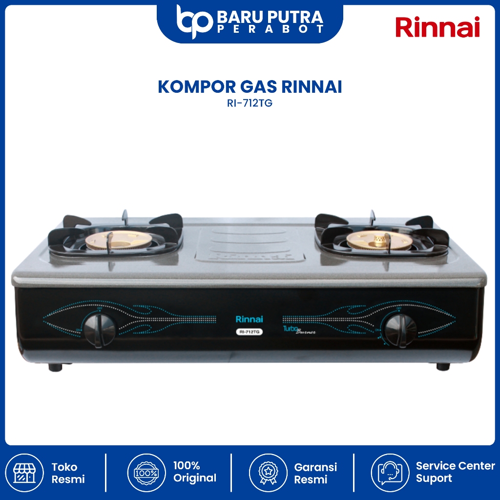 Jual KOMPOR GAS RINNAI RI-712TG (2 TUNGKU) (GARANSI RESMI) | Shopee ...
