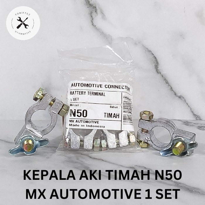 Jual KEPALA AKI MOBIL TIMAH UKURAN BESAR / KLEM TERMINAL AKI - N50 ...