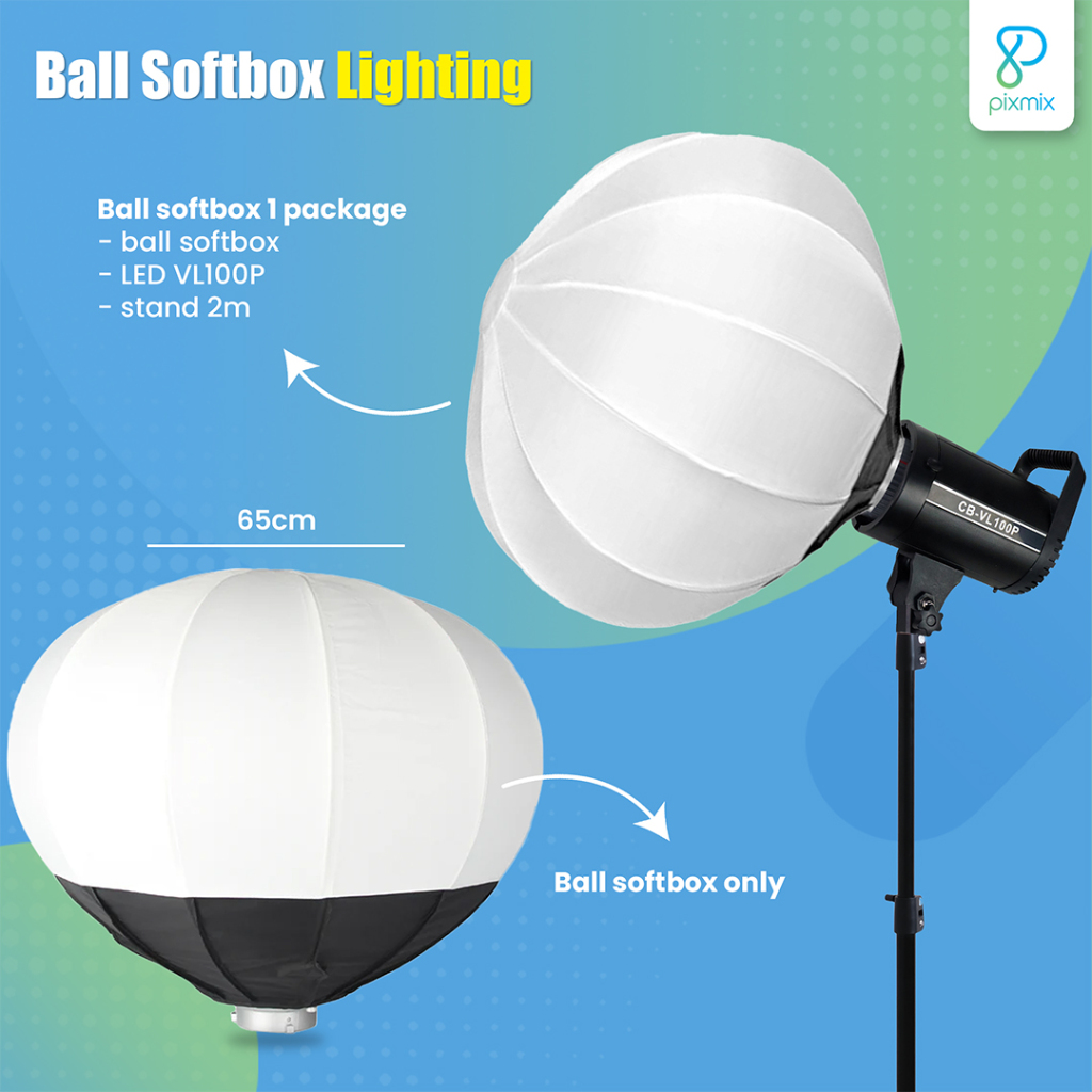 Jual Softbox Diffuser Lighting Studio Photography Light Ball Soft box ...
