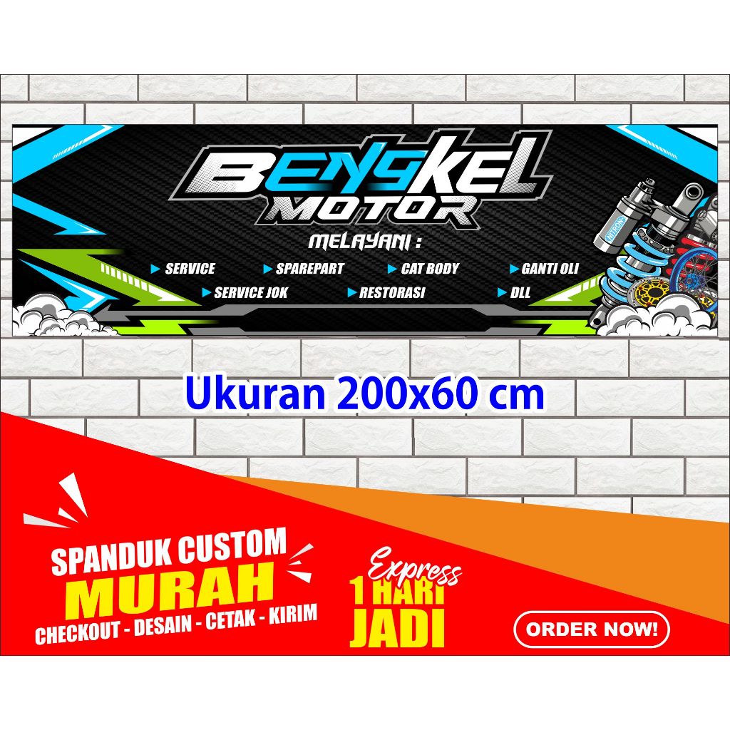 Jual Spanduk BENGKEL, Banner BENGKEL Ukuran 200x60cm, COD | Shopee ...