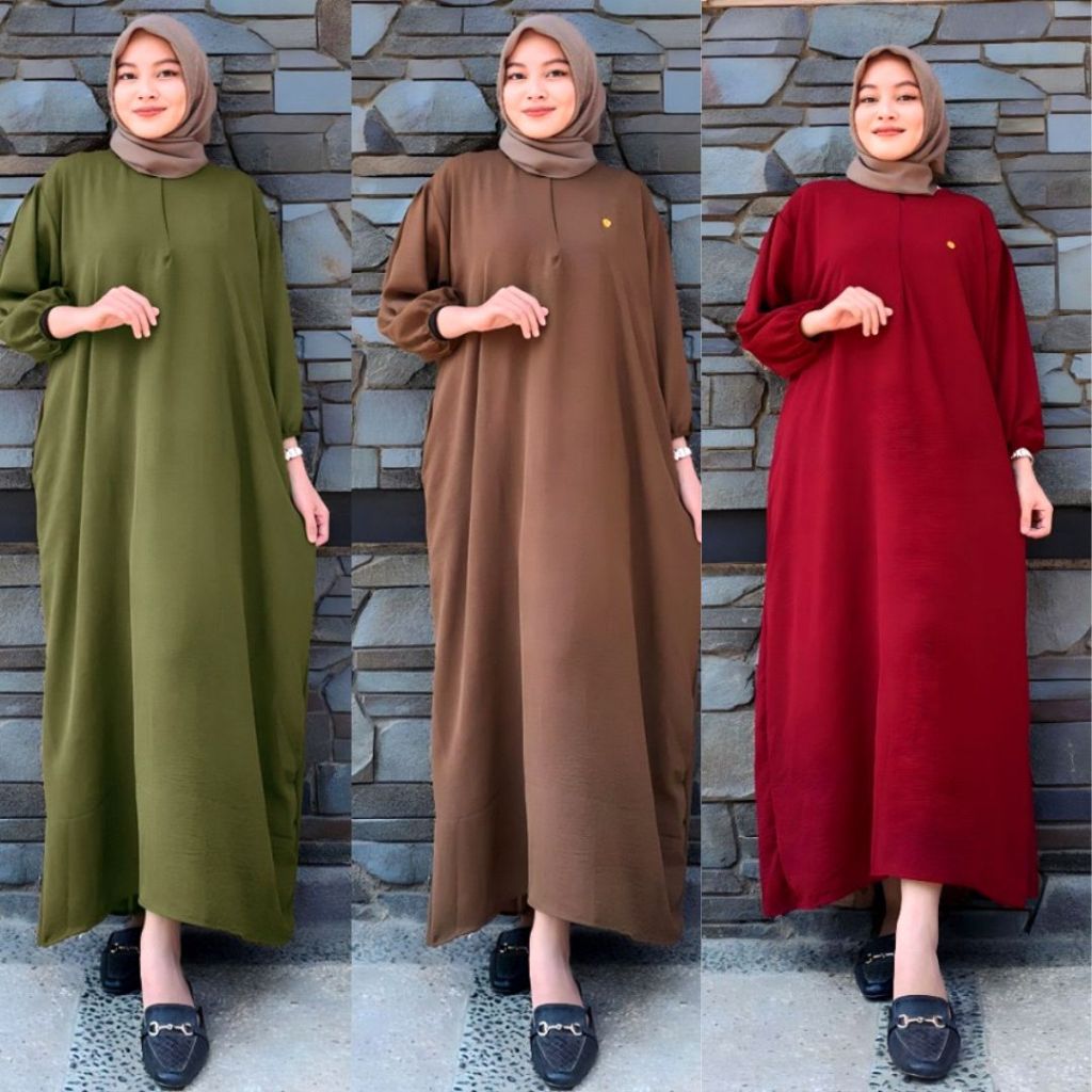 Jual Gaya Trendy untuk Setiap Aktivitas - gamis Premium Crinkle Airflow ...