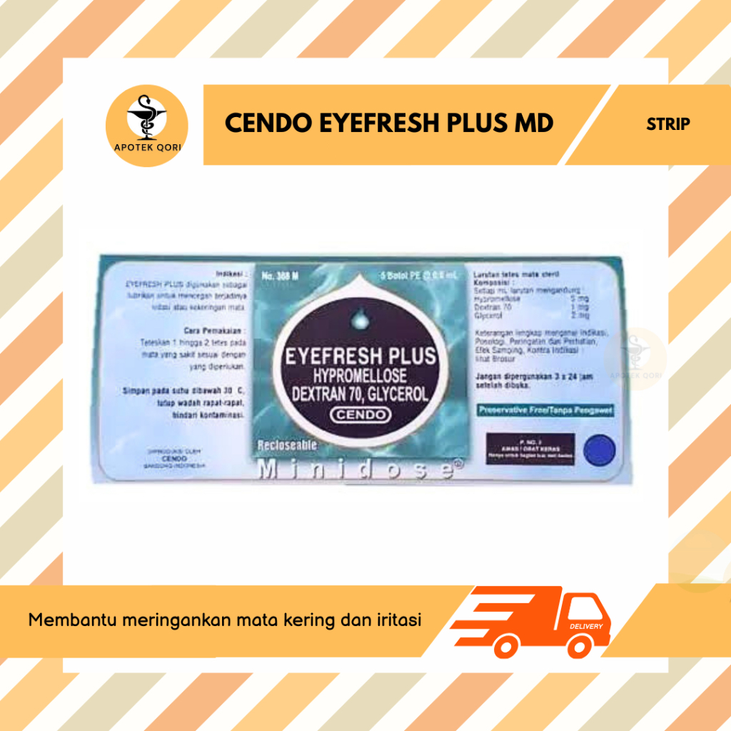 Jual CENDO EYEFRESH PLUS MINIDOSE/MENGATASI MATA KERING DAN IRITASI ...