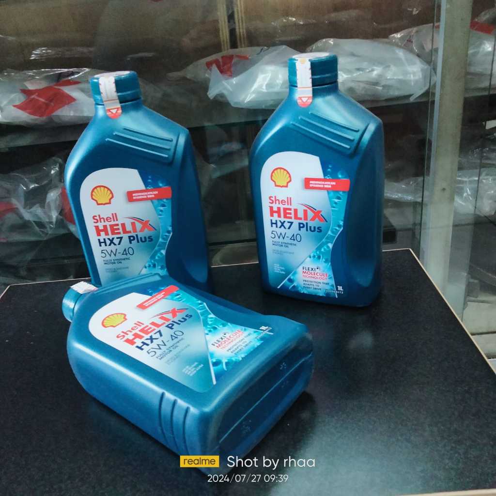 Jual Oli Shell Shell Helix 5W-40 Hx7 Fully Synthetic Motor Oil 1 Liter ...
