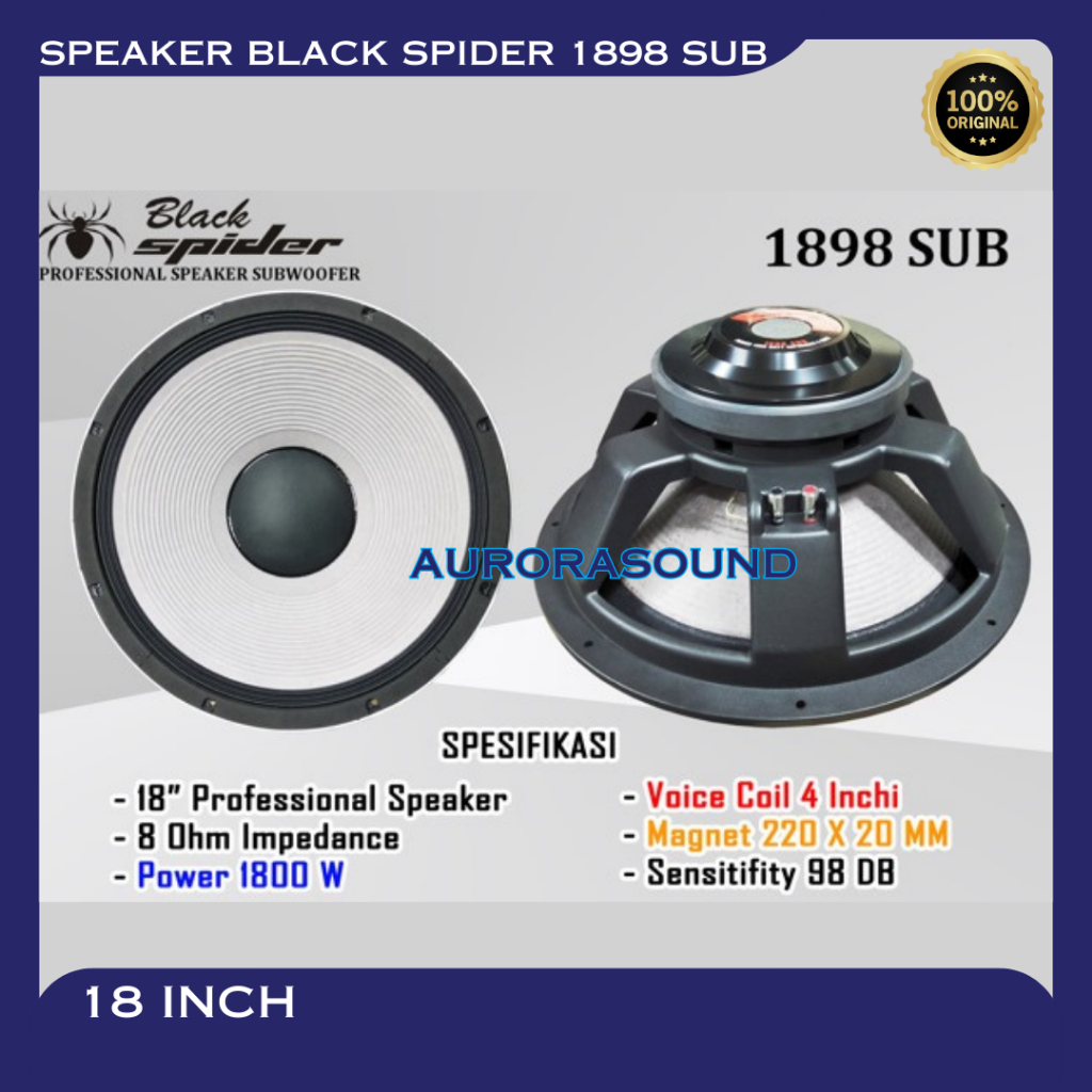 Jual SPEAKER SUBWOOFER BLACK SPIDER 1898 SUB MK II 18 INCH BLACKSPIDER ...