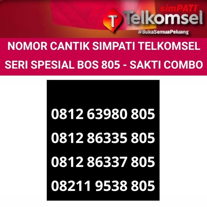 Jual Kartu perdana nomer cantik simpati telkomsel 4G lte spesial 805 BOS | Shopee Indonesia