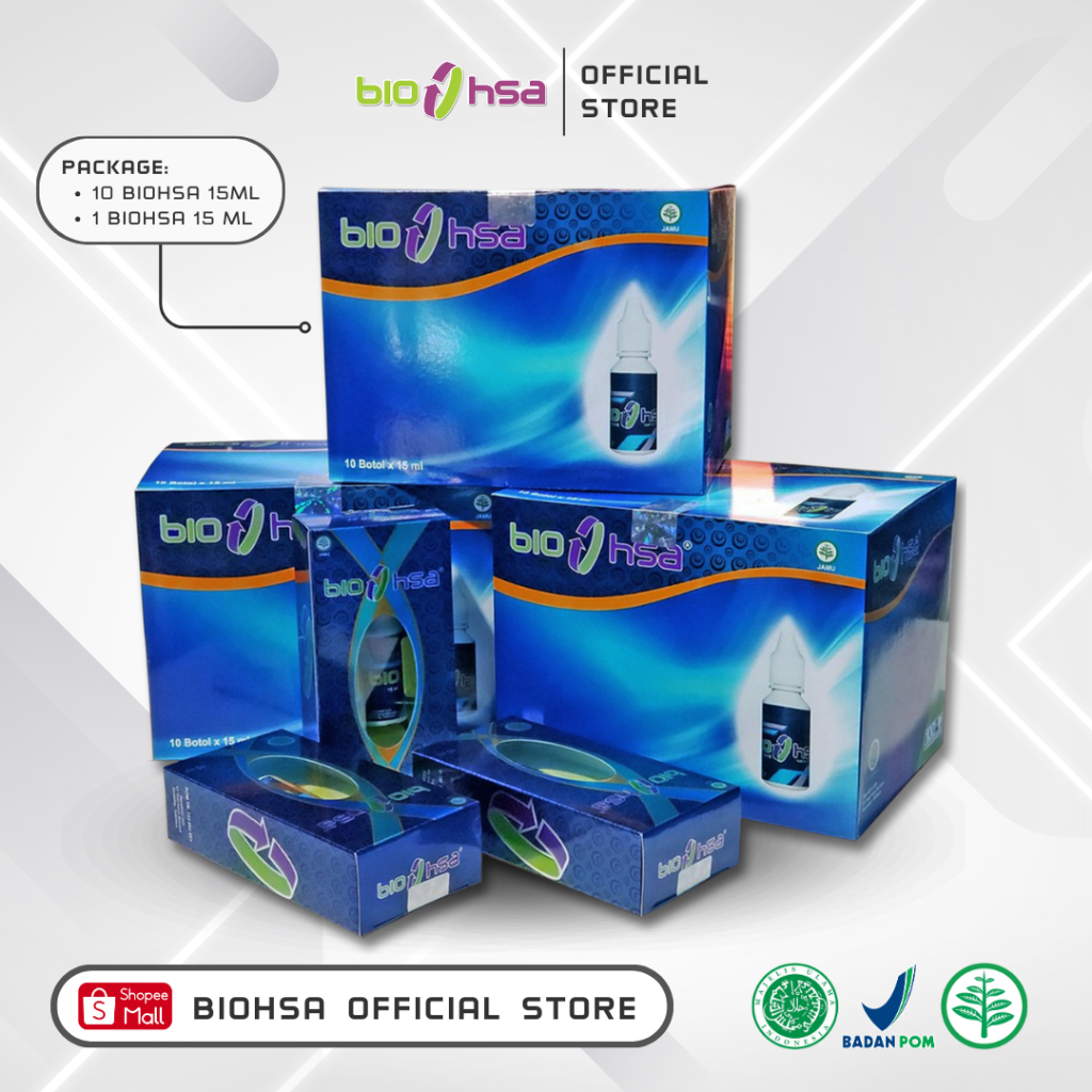 Jual BIO HSA Jamu Tetes Herbal [Paket 10 BioHsa 15ml + 1 Biohsa 15ml ...